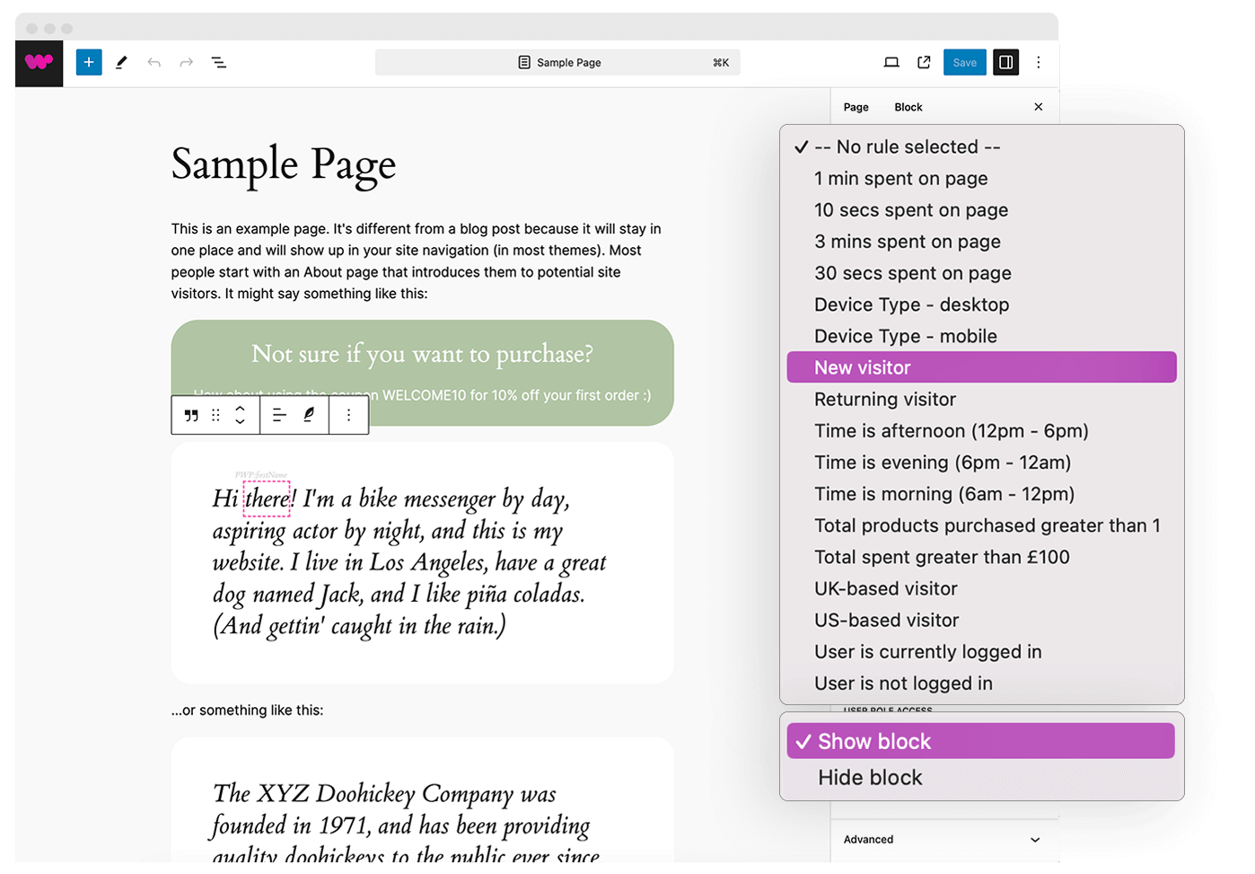 How to Create Content to Target New Visitors | PersonalizeWP