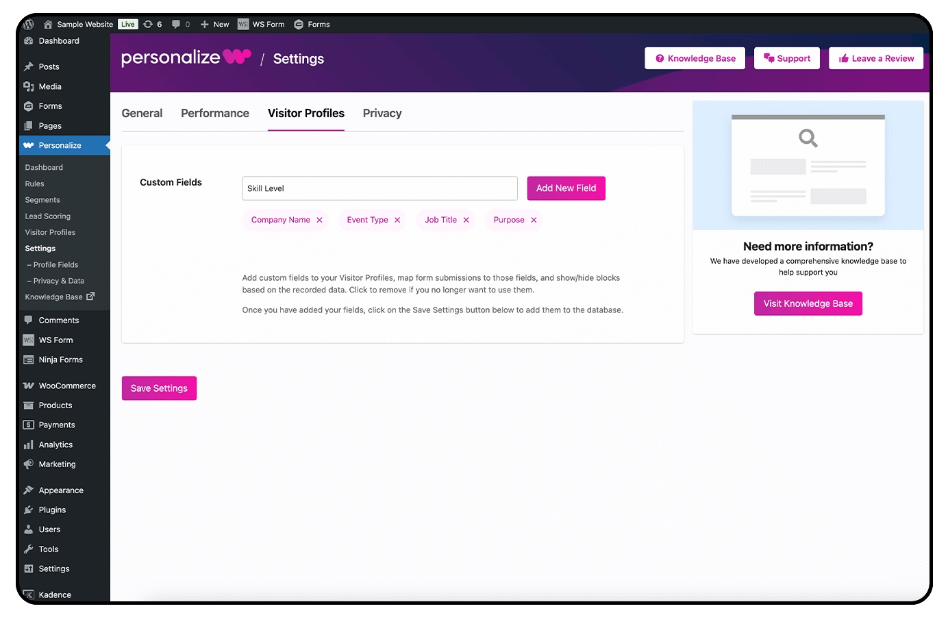 How to Set Up and Use Custom Profile Fields in PersonalizeWP | PersonalizeWP